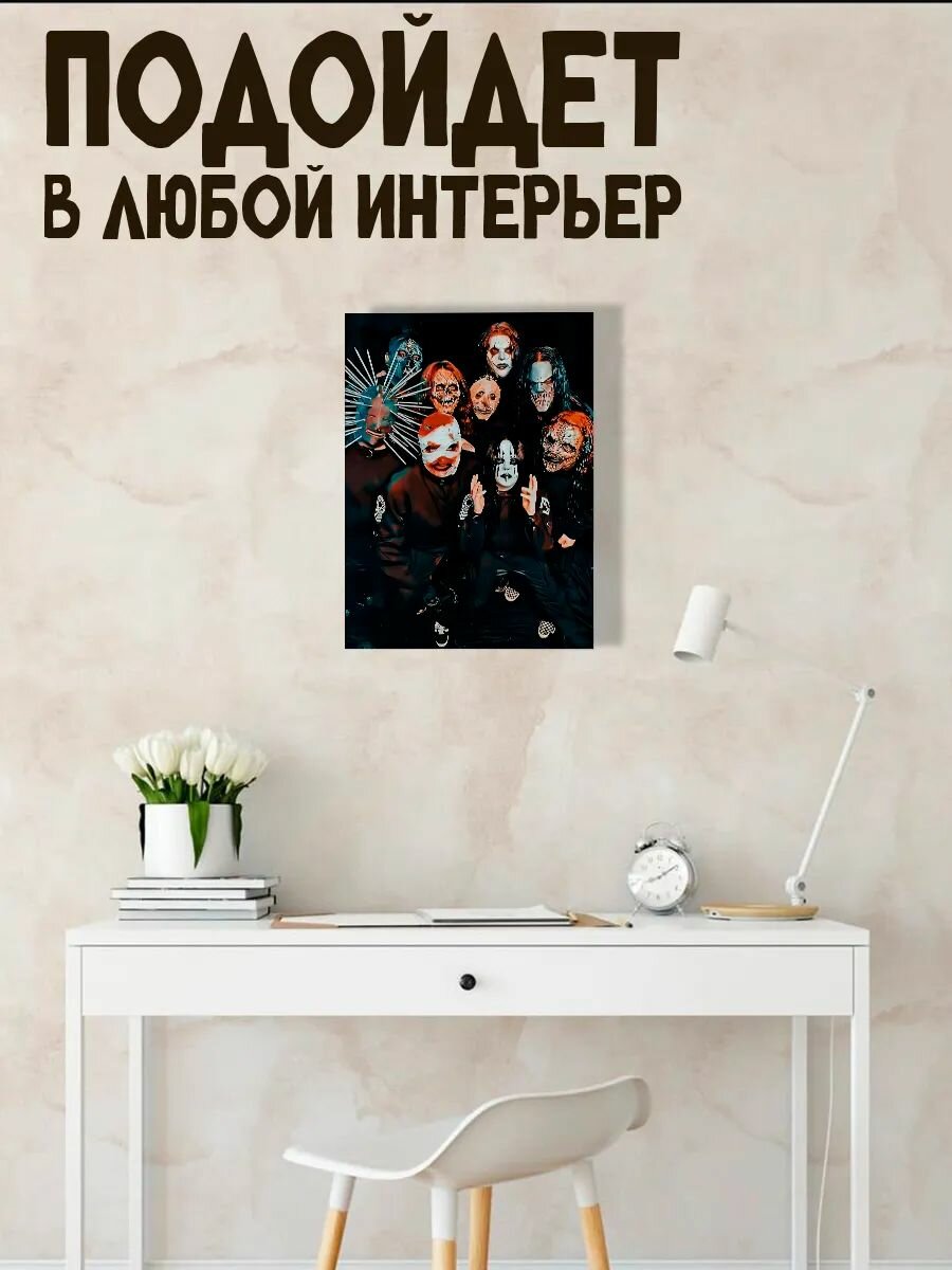 Картина на стену Slipknot, на подрамнике, 1шт, 25х17 размер. — фото 1