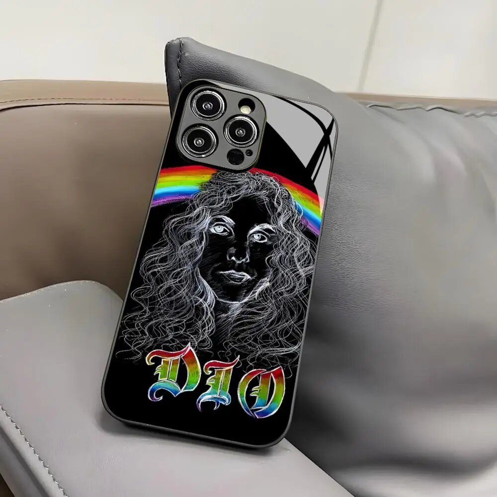Ronnie James Dio Phone Case for Iphone 17 Air 16 15 14 12 11 13 Pro Max Mini X Xr Xs Puls Black Glass Cover