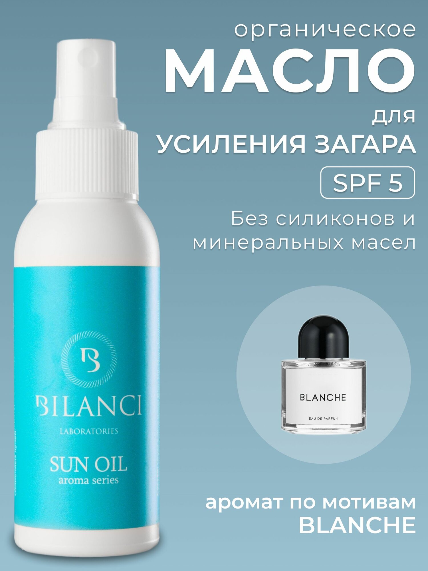 Масло для усиления загара активатор Blanche солнцезащитное