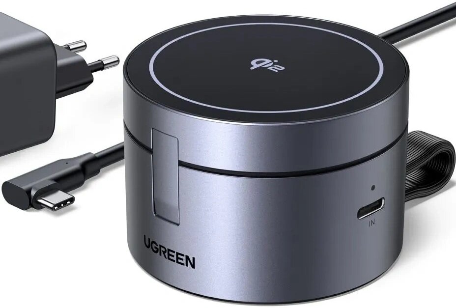 Беспроводное зарядное устройство Ugreen W712 15W серый