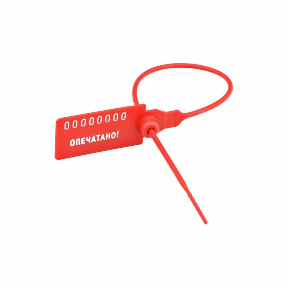 Пломба пластиковая номерная ТПК Технологии Контроля Универсал 220 (цвет: красный) 100 шт 24289 — фото 1