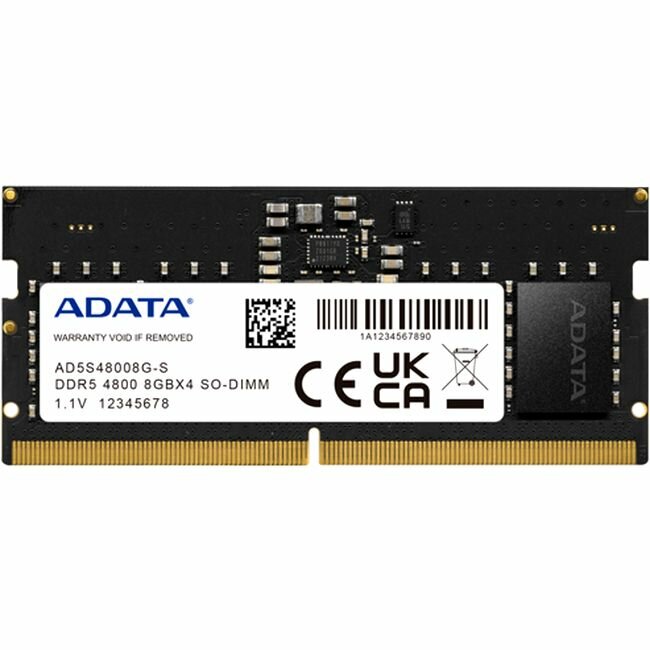 Оперативная память ADATA, DDR5, 8GB (1x8GB), 4800MHz, CL40, SO-DIMM