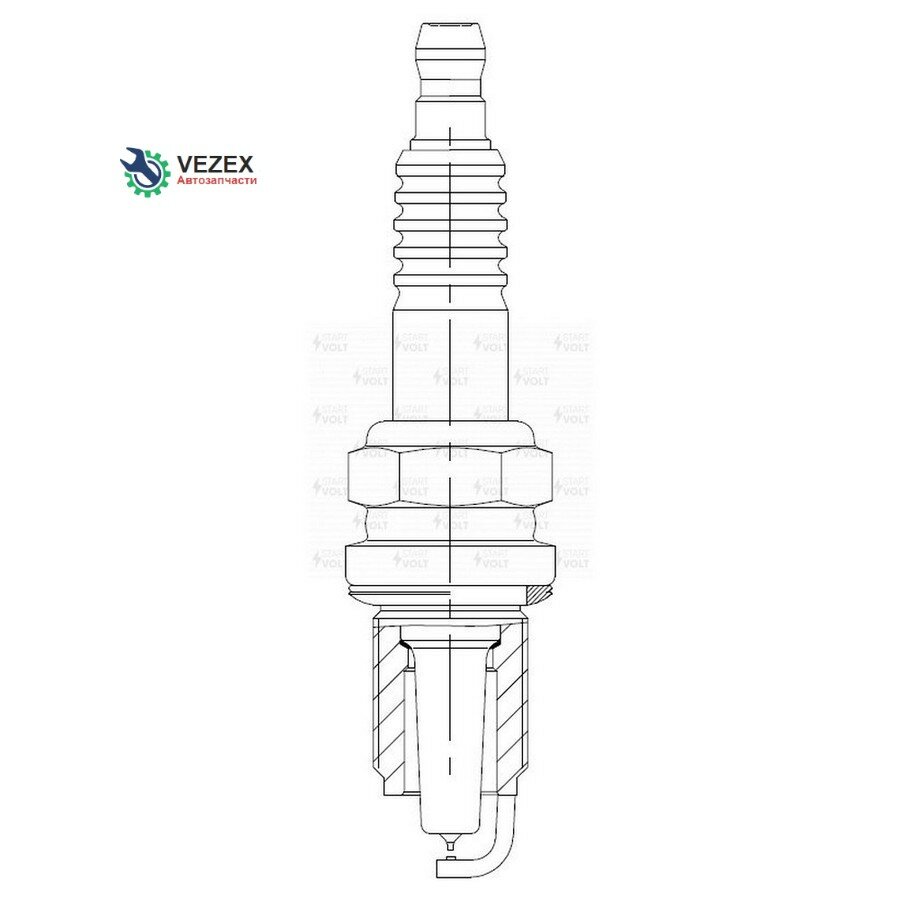 STARTVOLT VSP1108 Свеча зажигания для а. м Mitsubishi Galant 99- 2.4GDi, Pajero III 00- 3.5i Ir, Pt VSP1108