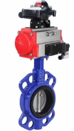 Затвор дисковый поворотный DN.ru WCB-316L-VITON Ду300 Ру16, корпус - углеродистая сталь WCB, диск - нержавеющая сталь 316L, уплотнение - VITON, с пн. прив DA-140, пн. расп PND1-S2EM-52-2-T08-220VAC, БКВ LSB-210-02NM12-220/24 и р. дубл. HDM-4