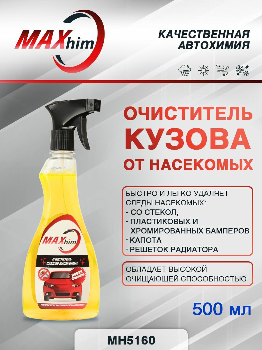 Очиститель кузова и стекол от насекомых 500 мл. MAXHIM MH5160 триггер