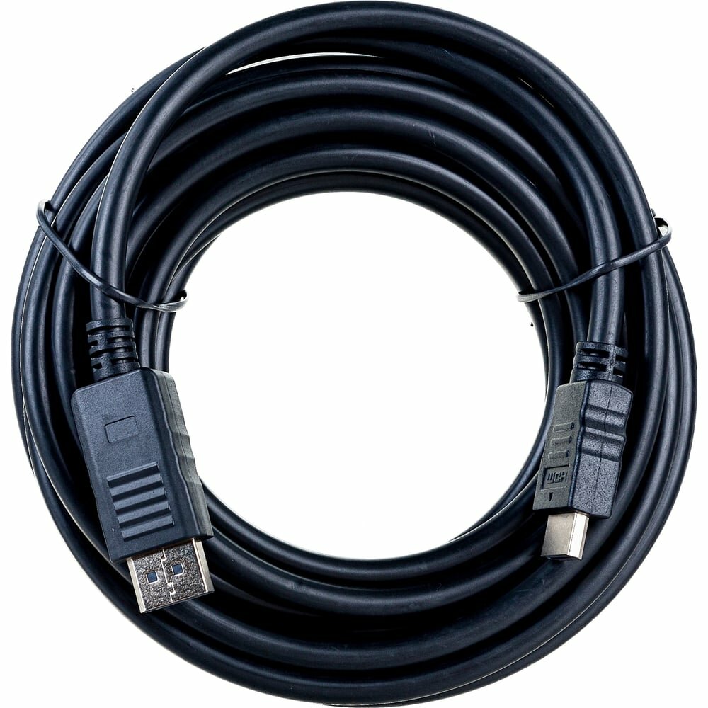 Кабель DisplayPort-HDMI Cablexpert 5м 20M/19M черный экран пакет CC-DP-HDMI-5M