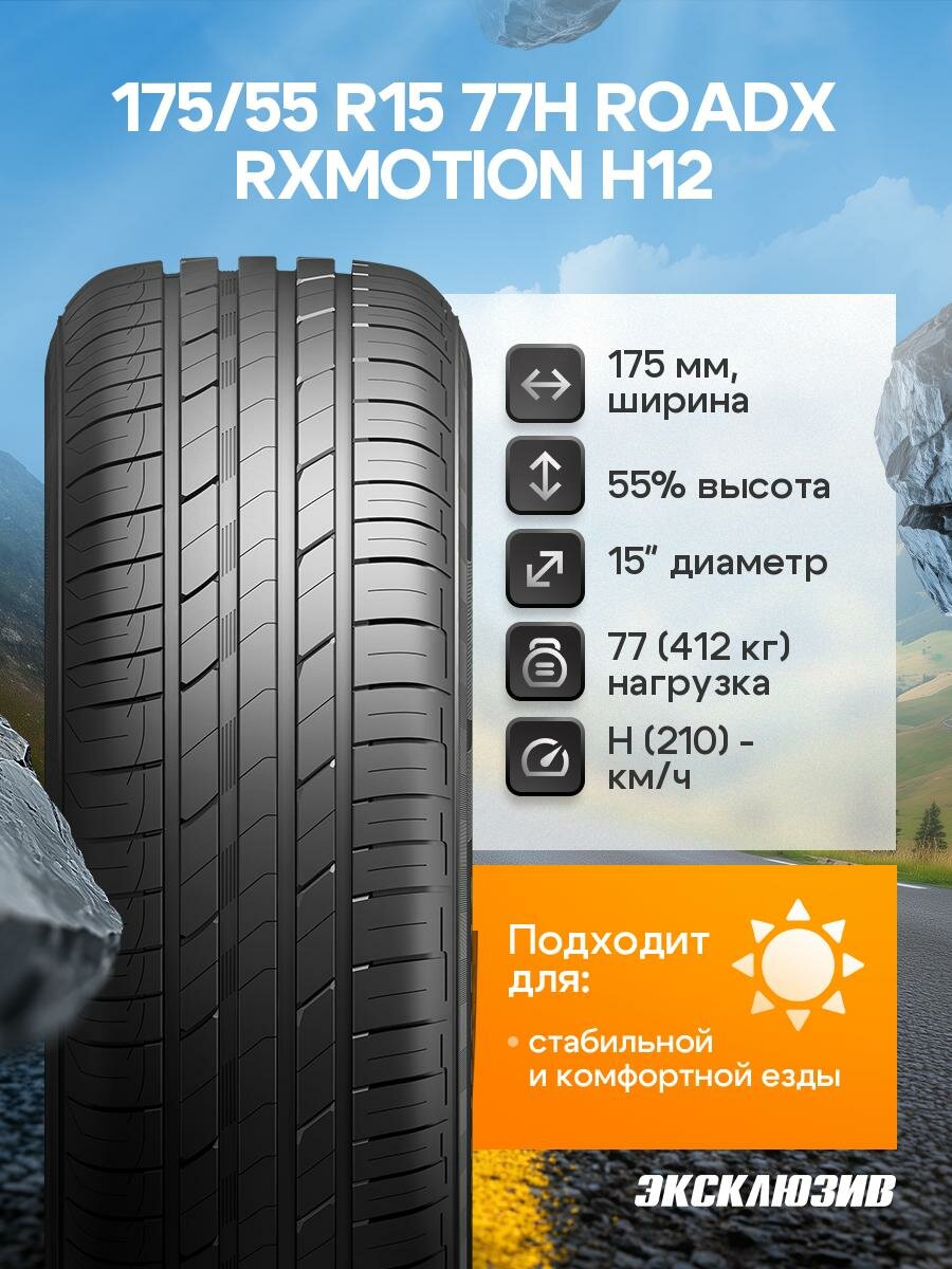 Летняя шина ROADX RXMOTION H12 175/55 R15 77H