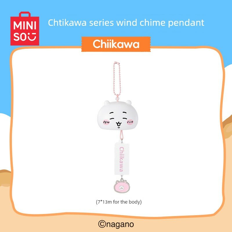 Подвеска-колокольчик MINISO Chiikawa, милый аксессуар для сумки, брелок, маленький кулон Подвеска-колокольчик серии