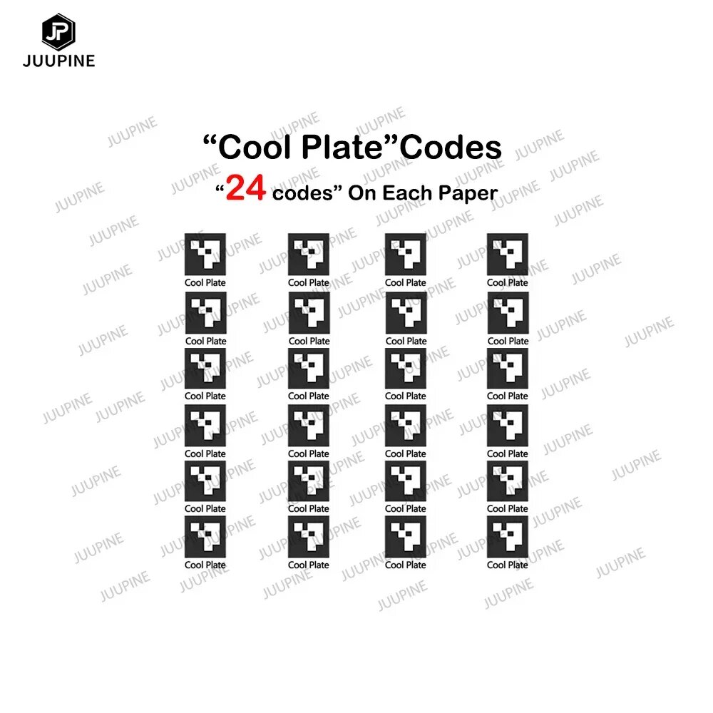 Наклейки QR-код Cool Plate QR для Bambulab X1c, 10шт