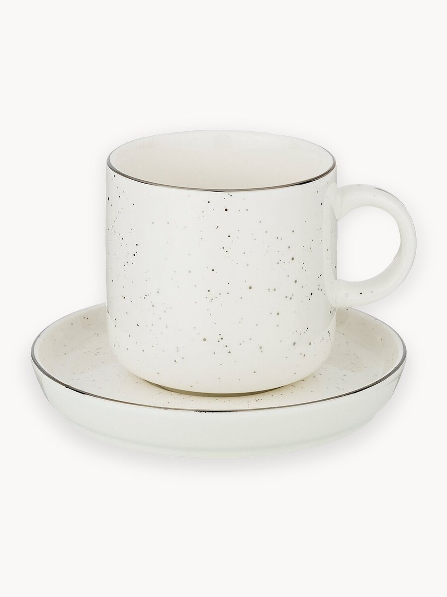 Чайный набор 263-1044 platinum на 1 персону, 2 предмета. 330 мл