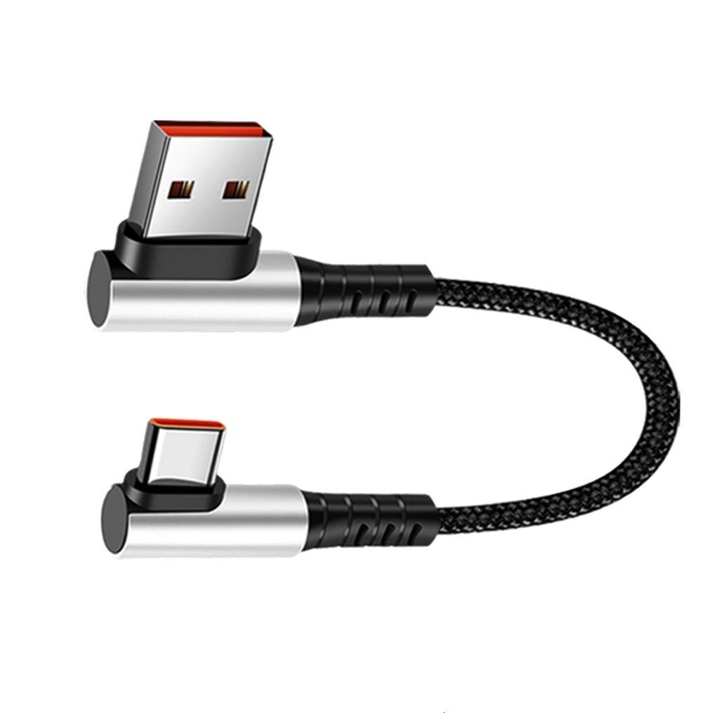 USB-кабель для зарядки Nylon 6A Type-C, 0.5m - двойной локоть