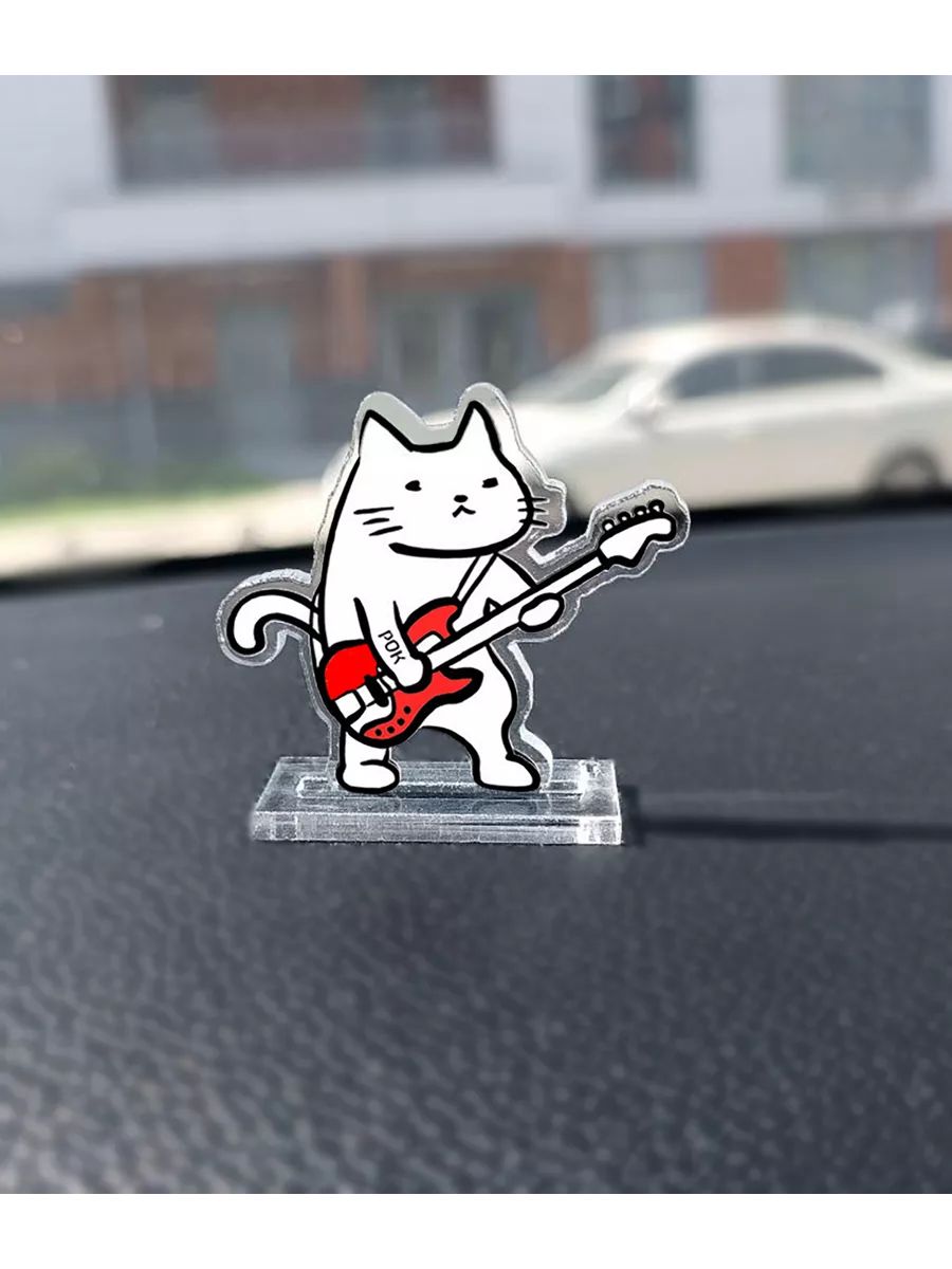 Игрушка акриловая на панель авто "кот"