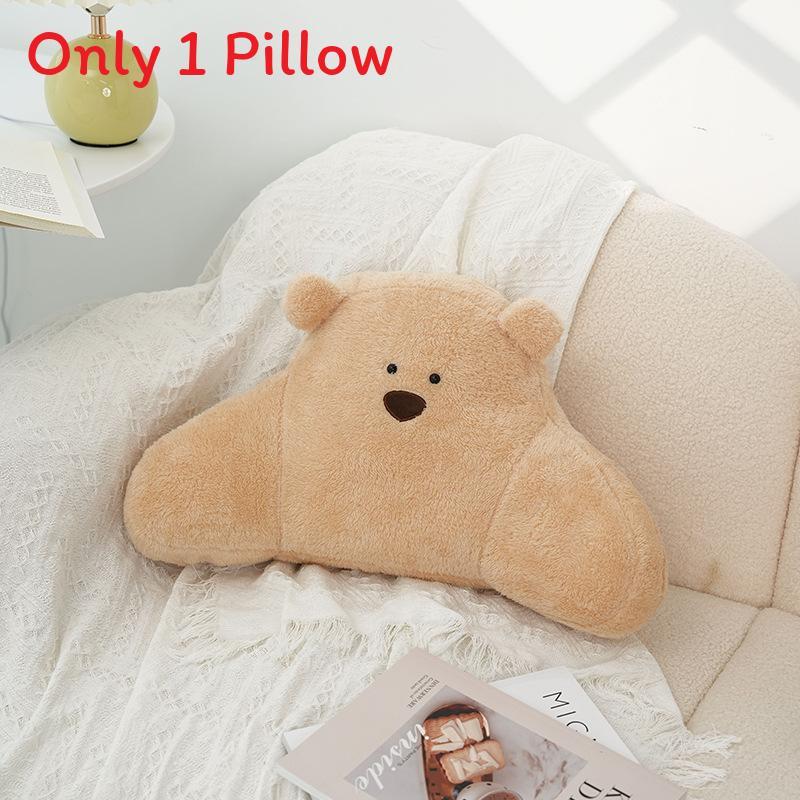 Подушка арктик velvet bear с плюшевым чехлом для расслабляющего дивана аксессуар светло-коричневый