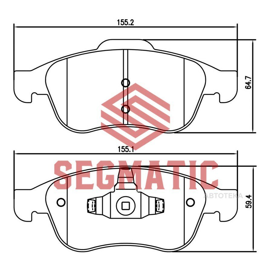 Колодка торм диск пер Renault Duster 1.6 2012- Renault Fluence 1.6 2010- Renau SEGMATIC SGBP2596