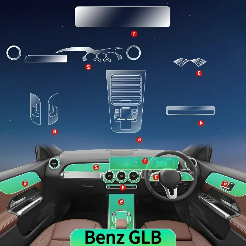 Защитная пленка Mercedes-Benz GLB 24, Right Hand Drive