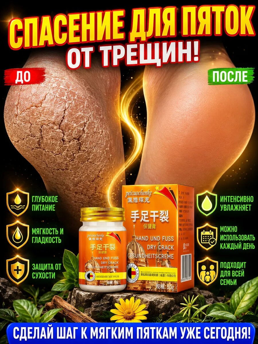 Мазь от трещин на пятках заживляющая китай