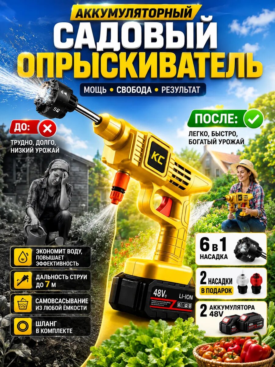 Насос для полива из бочки аккумуляторный
