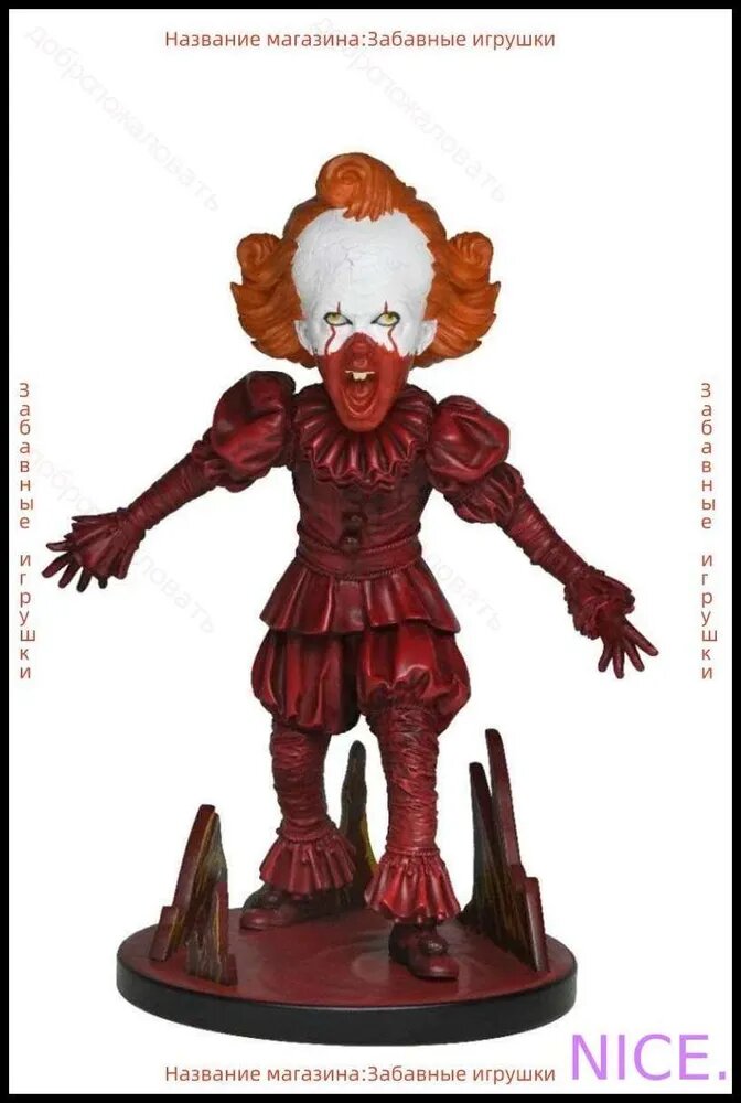 IT: Welcome to Derry/Фигурка-NECA IT: Welcome to Derry Bloody Pennywise Head Knocker/18CM/NECA45432