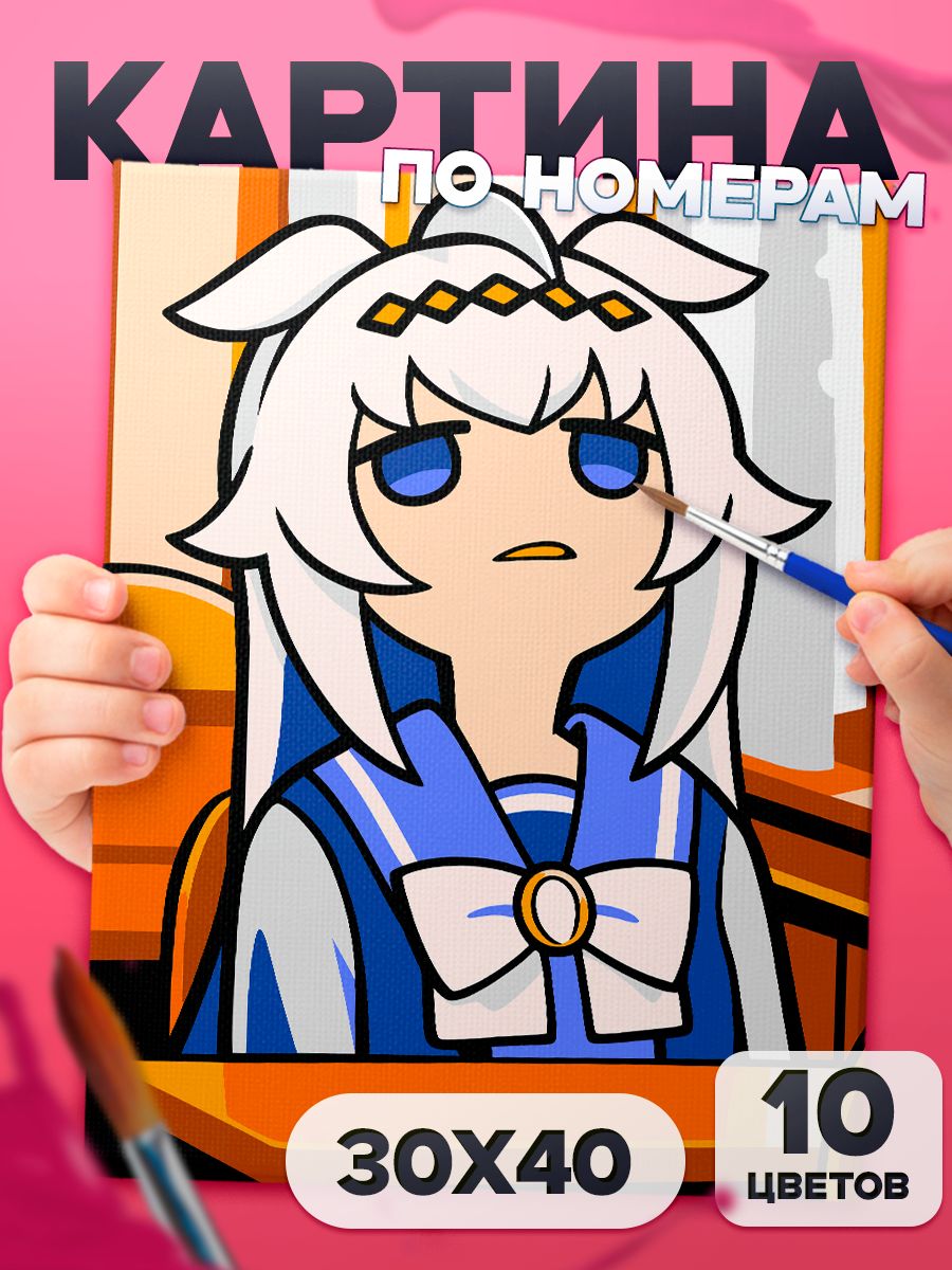 Девушки-пони umamusume - Картина по номерам для детей, раскраска детская - 40х30см