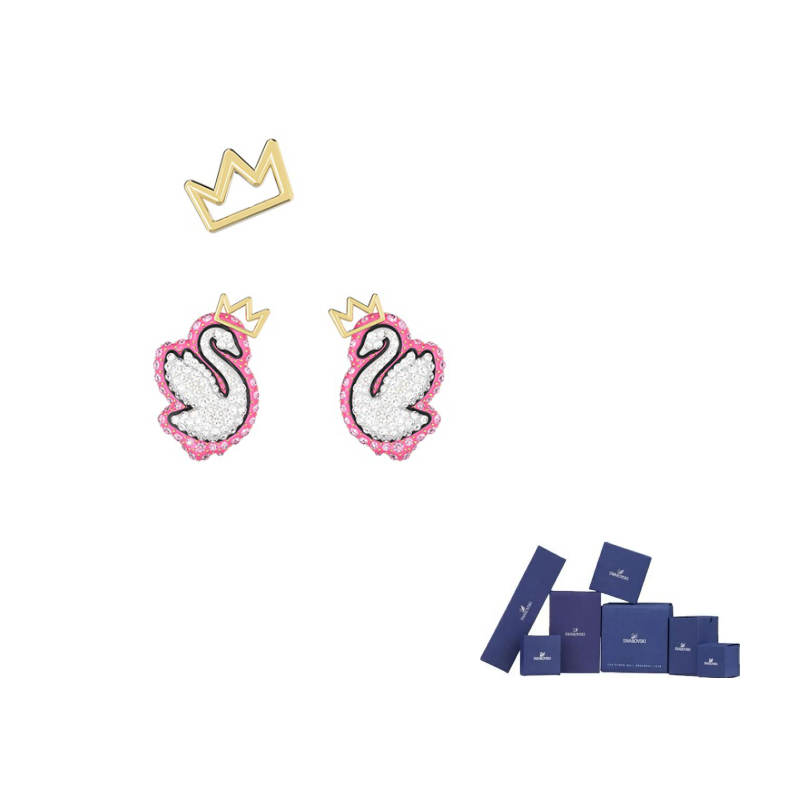 Серьги пусеты SWAROVSKI, кристаллы Swarovski
