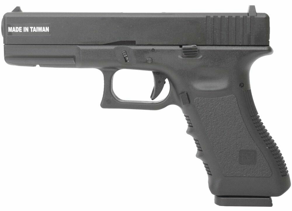 Пистолет пневм. KJW GLOCK G17 черный CO2