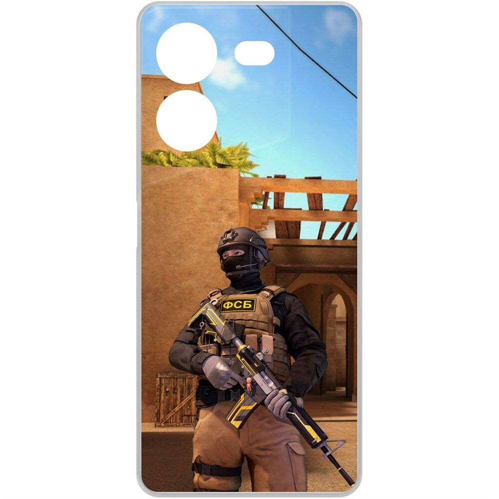 Чехол-накладка Krutoff Clear Case Cтандофф 2 (Standoff 2) - ФСБ для TECNO Pova 5
