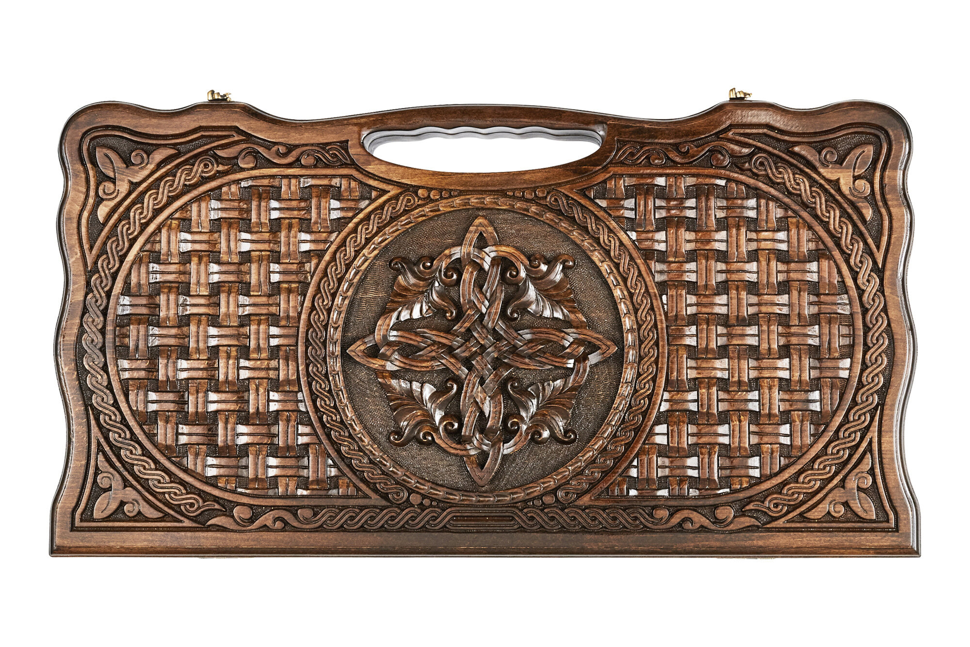 Haleyan Нарды+шашки HALEYAN резные "Армянский узор 11" с ручкой