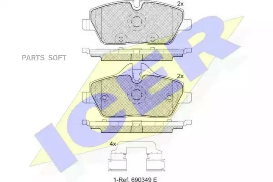 Колодки торм. передн. BMW i3 (08/13-) Icer арт. 181662-200