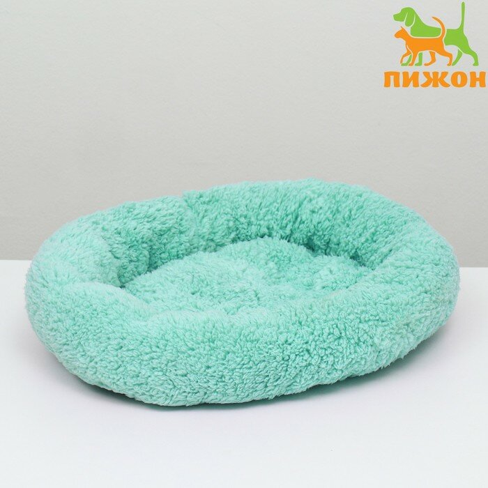 Пижон Лежанка для собак и кошек «Уют», мягкий мех, 45×35×11 см, мятная