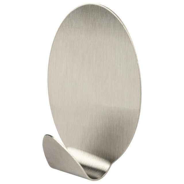 Крючок одинарный рыжий КОТ Овал 5 шт самоклеющийся нержавеющая сталь