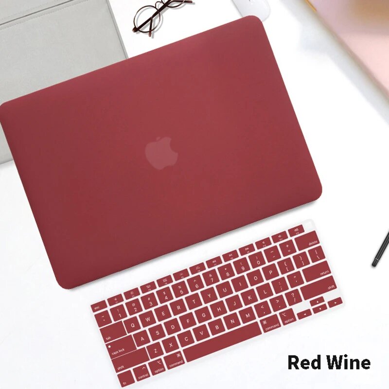 Матовый чехол для MacBook Pro 13 Touch Bar Pro 14 M4 A3401, Wine Red