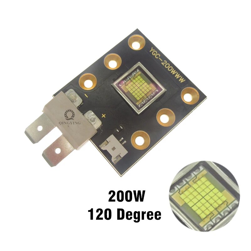 Светодиодный чип QINGYING Stage Light Chip 20W-300W холодного белого цвета 200W 120 Degree