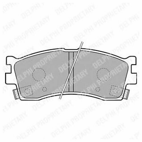 Комплект передних тормозных колодок Delphi LP1702 для Kia Carens (1999-2002), Kia Cerato (2001-2009), Kia Clarus (1996-2001)