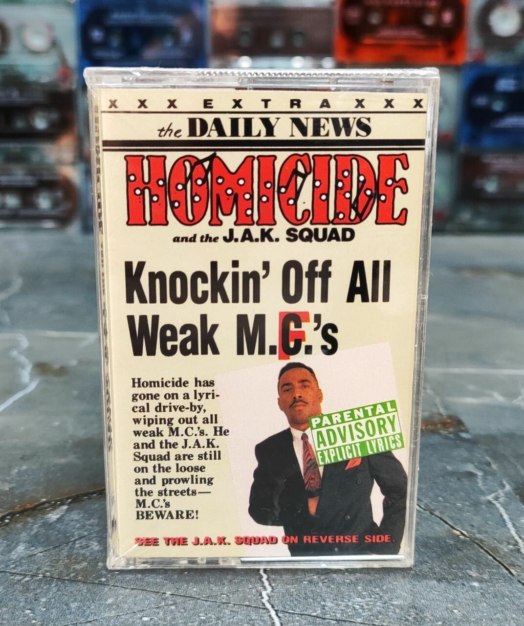 Homicide And The J.A.K. Squad Knockin' Off All Weak MC'S, кассета, аудиокассета (МС), USA, 1990