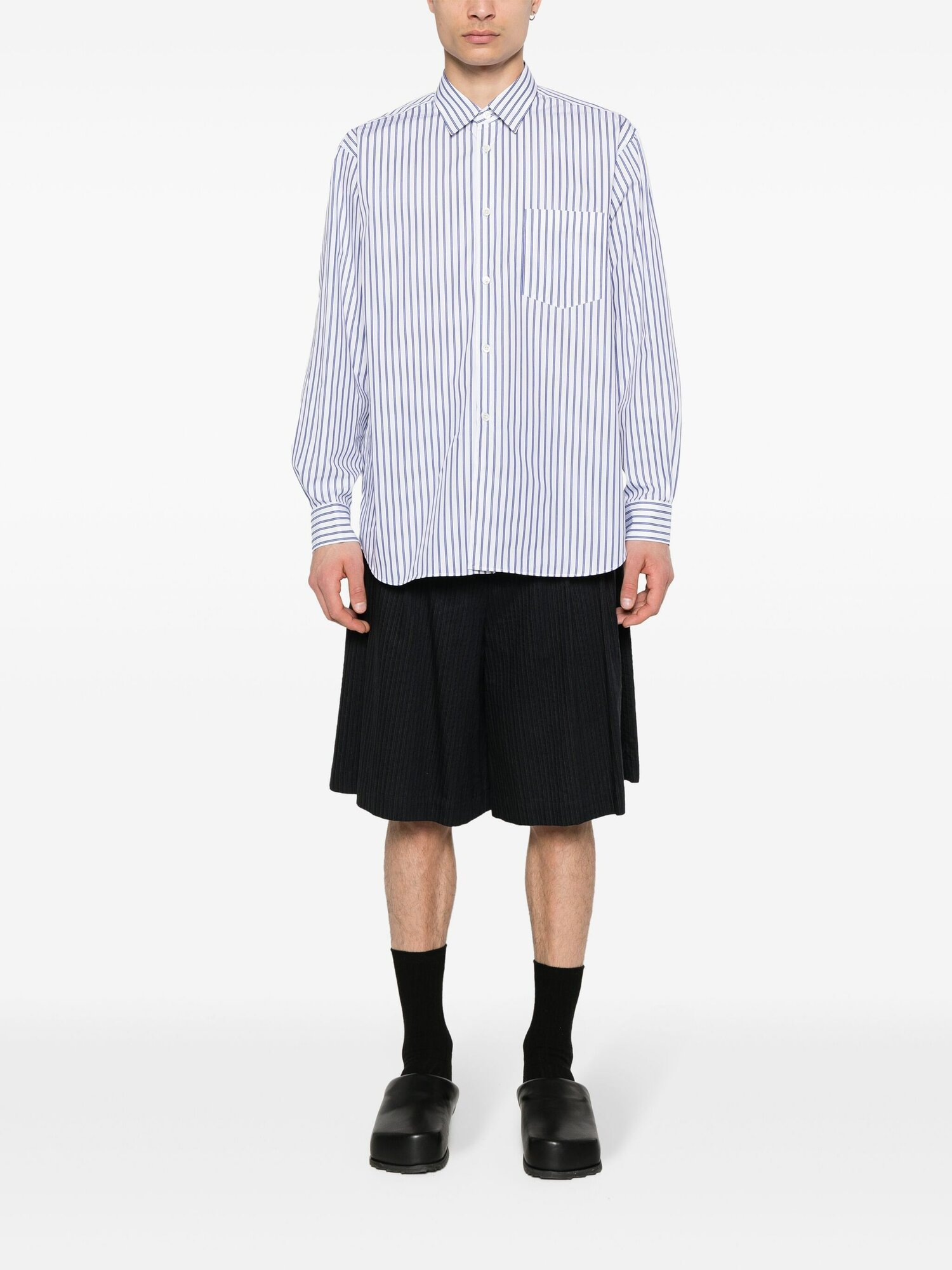 Рубашка Comme des Garcons SHIRT, размер L, Синий принт — фото 1