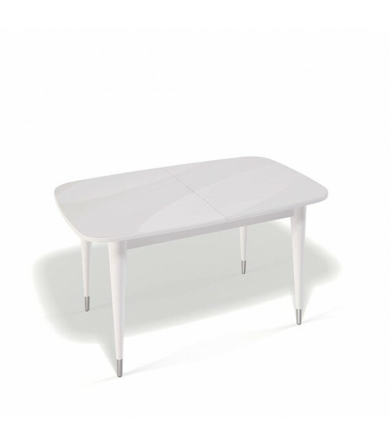 Стол KENNER K1250 белый/стекло белое глянец