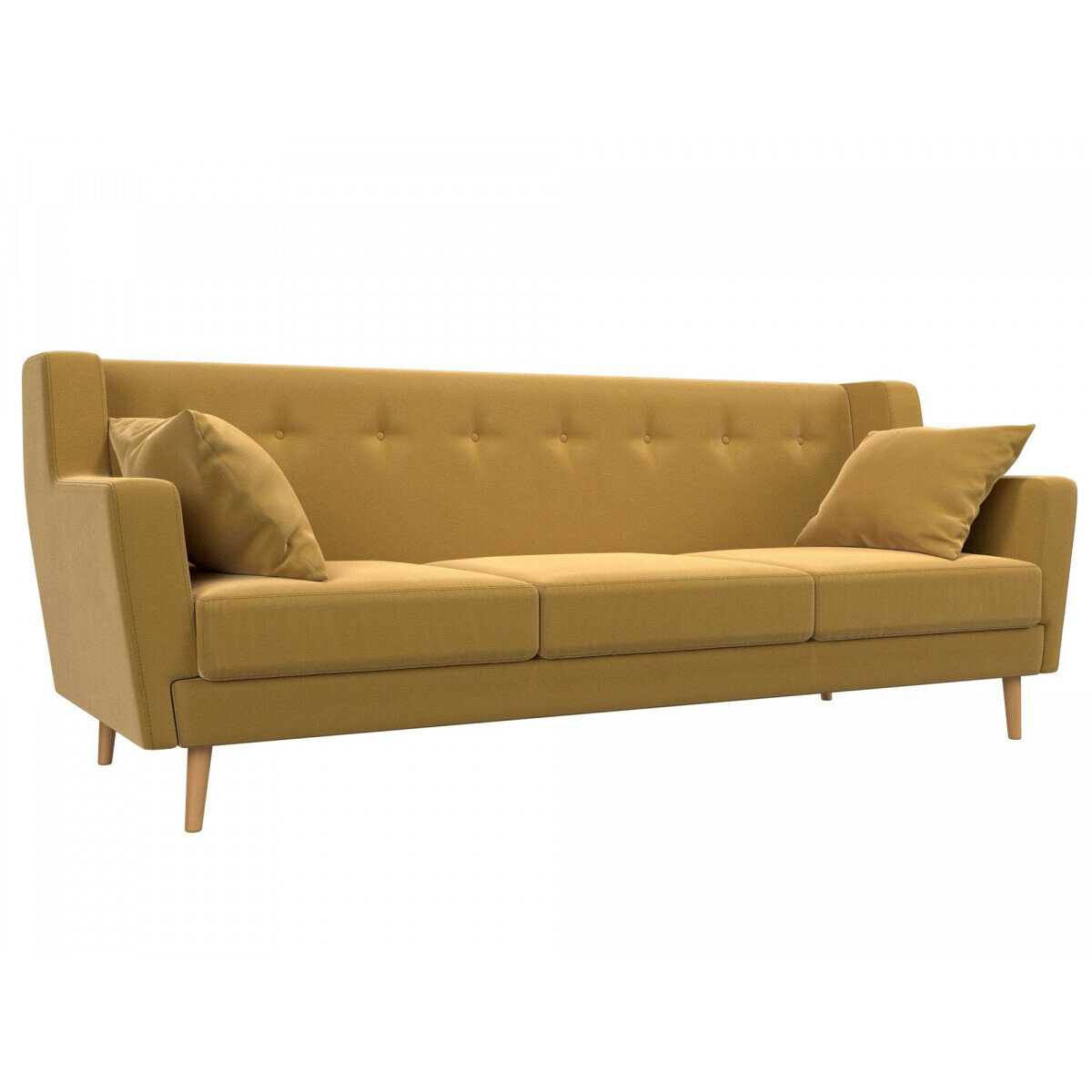 Прямой диван Брайтон 3, Микровельвет, Модель 109157