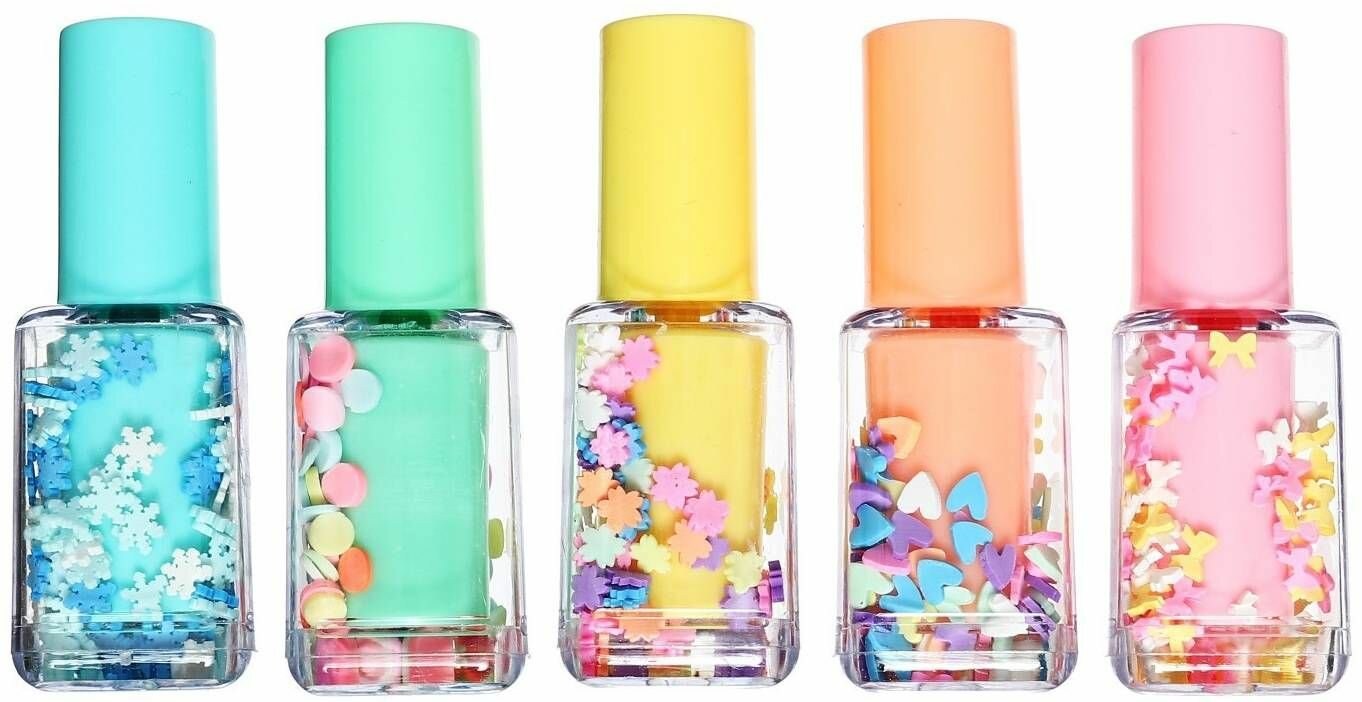 Набор водных маркеров-текстовыделителей "Лак для ногтей" для школы, цветные фломастеры на водной основе для рисования и творчества, скошенный наконечник, 5 пастельных цветов