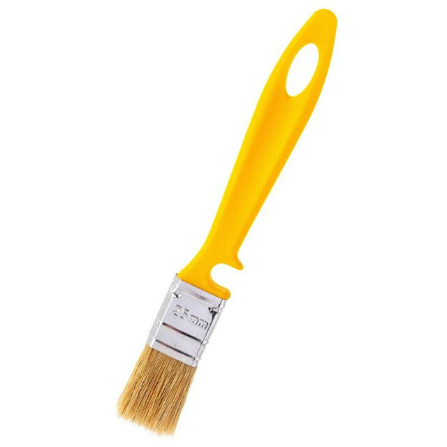 КЭ25*10 Кисть плоская из натуральной щетины 25 мм для художественных работ и декора