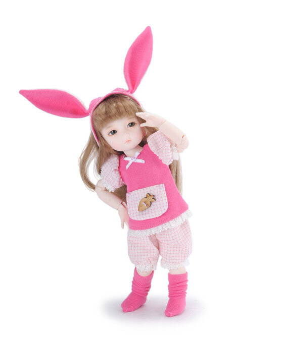 Костюм Aggie Rabbit Set Pink (Кролик Эгги розовый для кукол Доллмор 26 см)