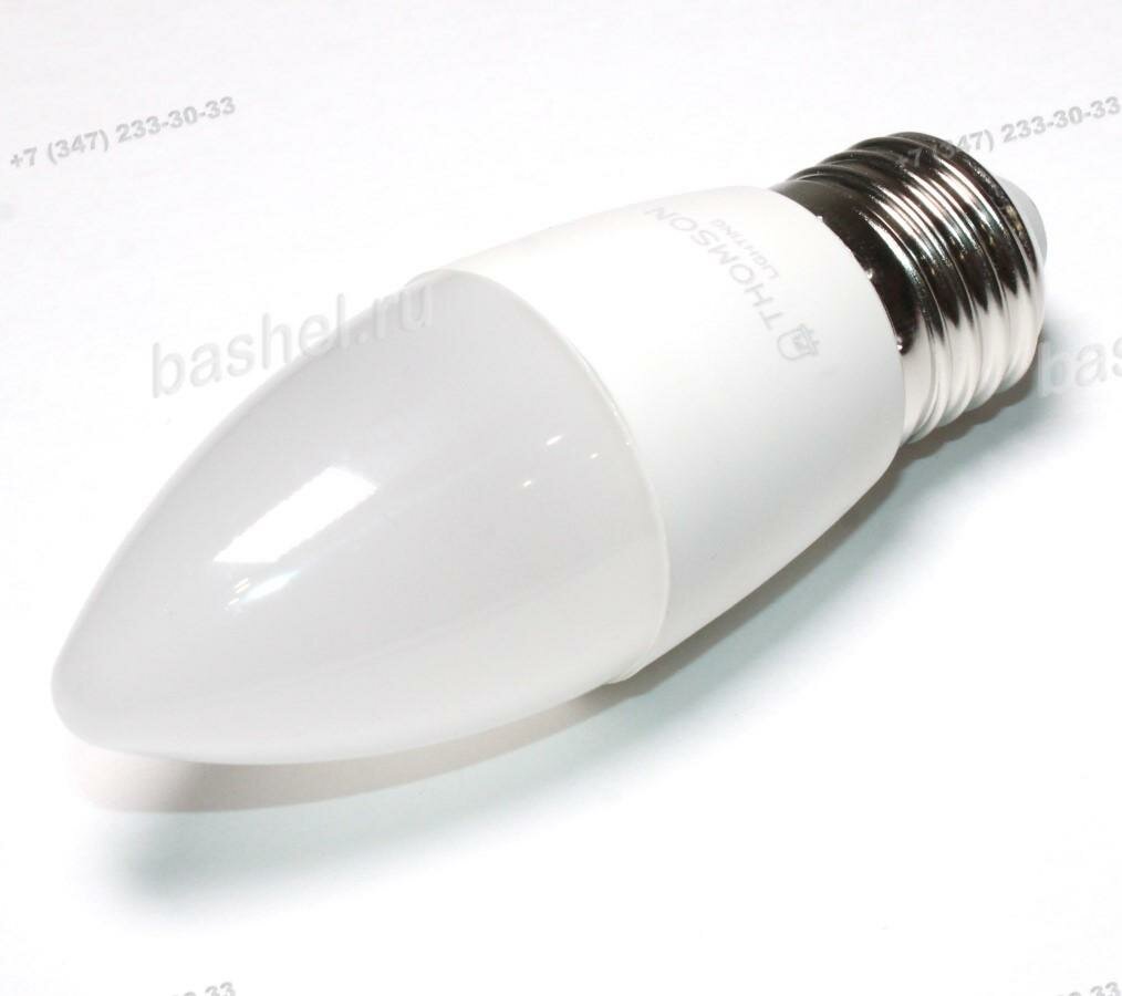 E27/С37, 10W, 800Lm, 3000k, 240°, 220V TH-C37-10W-E27-WW Warm (матовая), Лампа светодиодная, Thomson