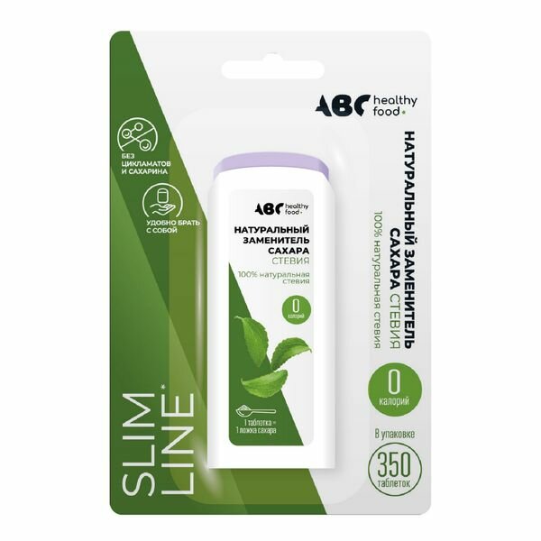 Заменитель сахара стевия ABC Healthy Food таблетки 350шт