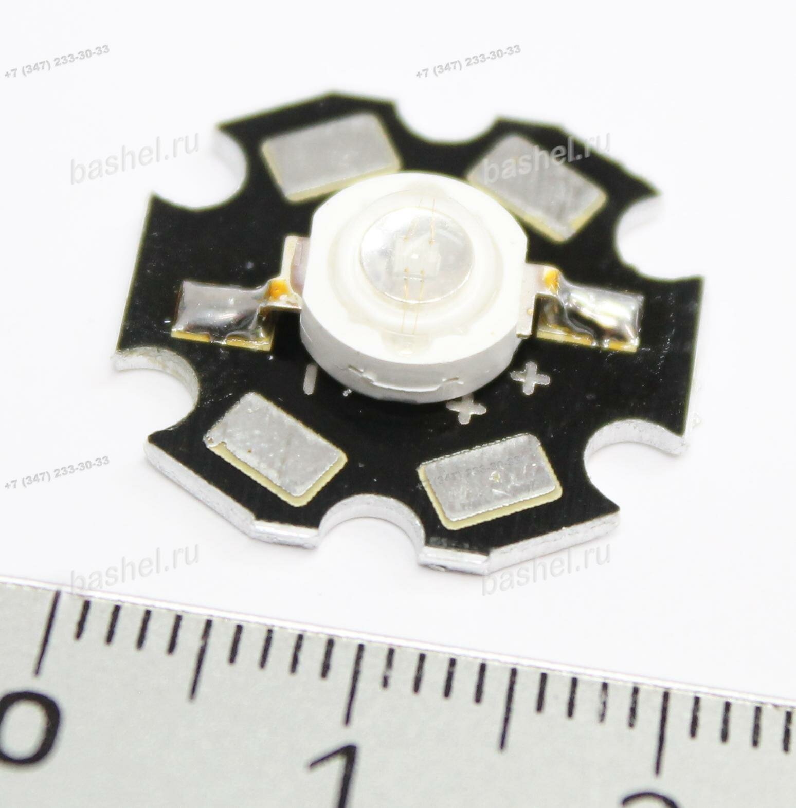 Star-1W 20Lm, 365nm, 120°, 3.5V KW-UV-1WS-B-Star Ultra Violet, Мощный светодиод