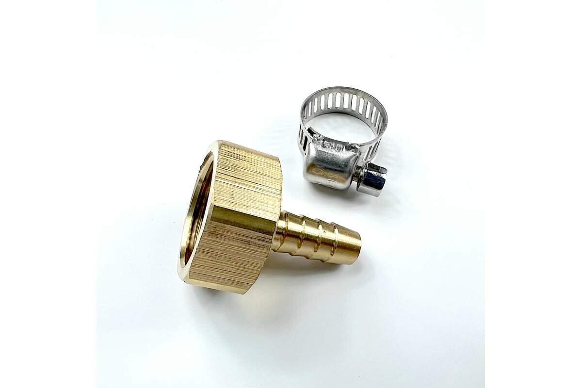 Профитт Наконечник латунный с подвижной гайкой ВР 1/2" 8 мм + хомут 4823402