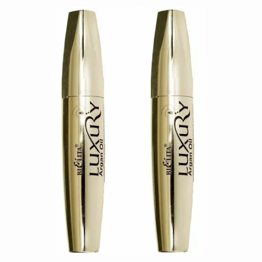 Белита Тушь для ресниц LUXURY с Аргановым маслом Эффект умножения ресниц, 2ШТ