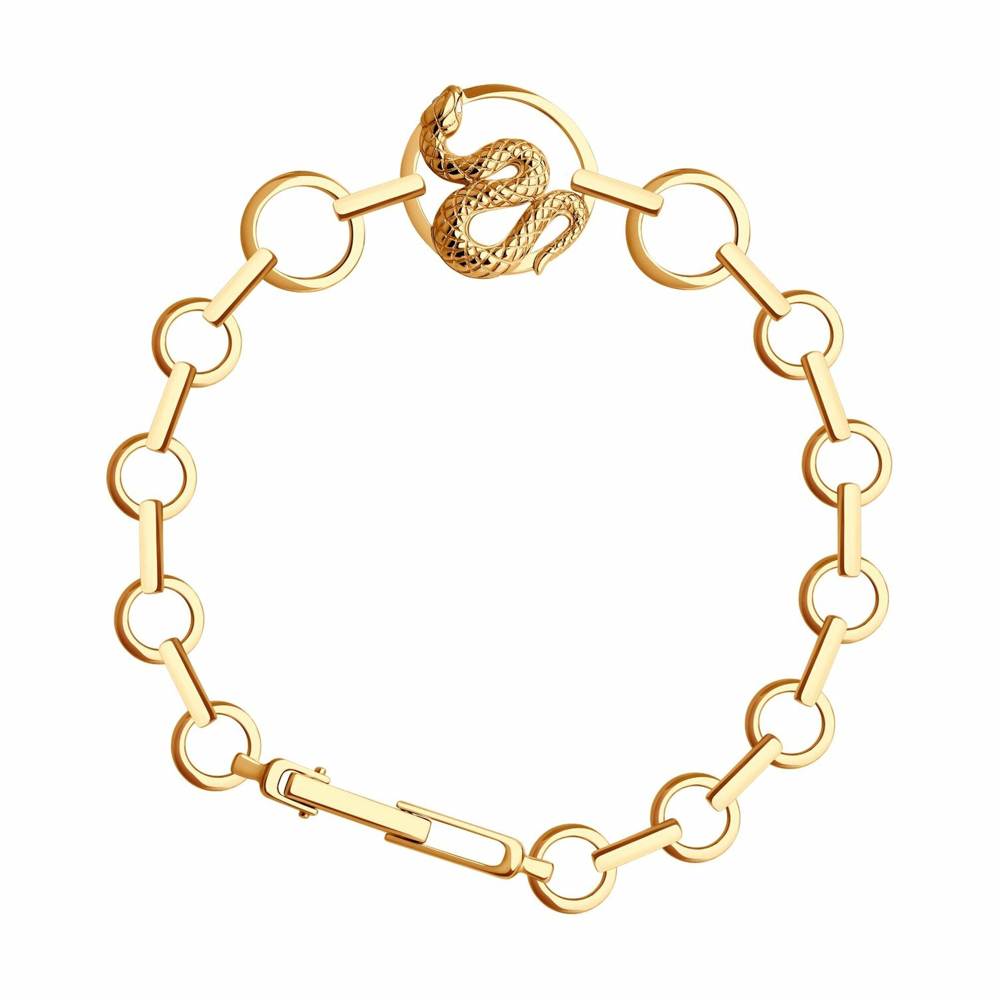 Браслет, красное золото, 585 проба