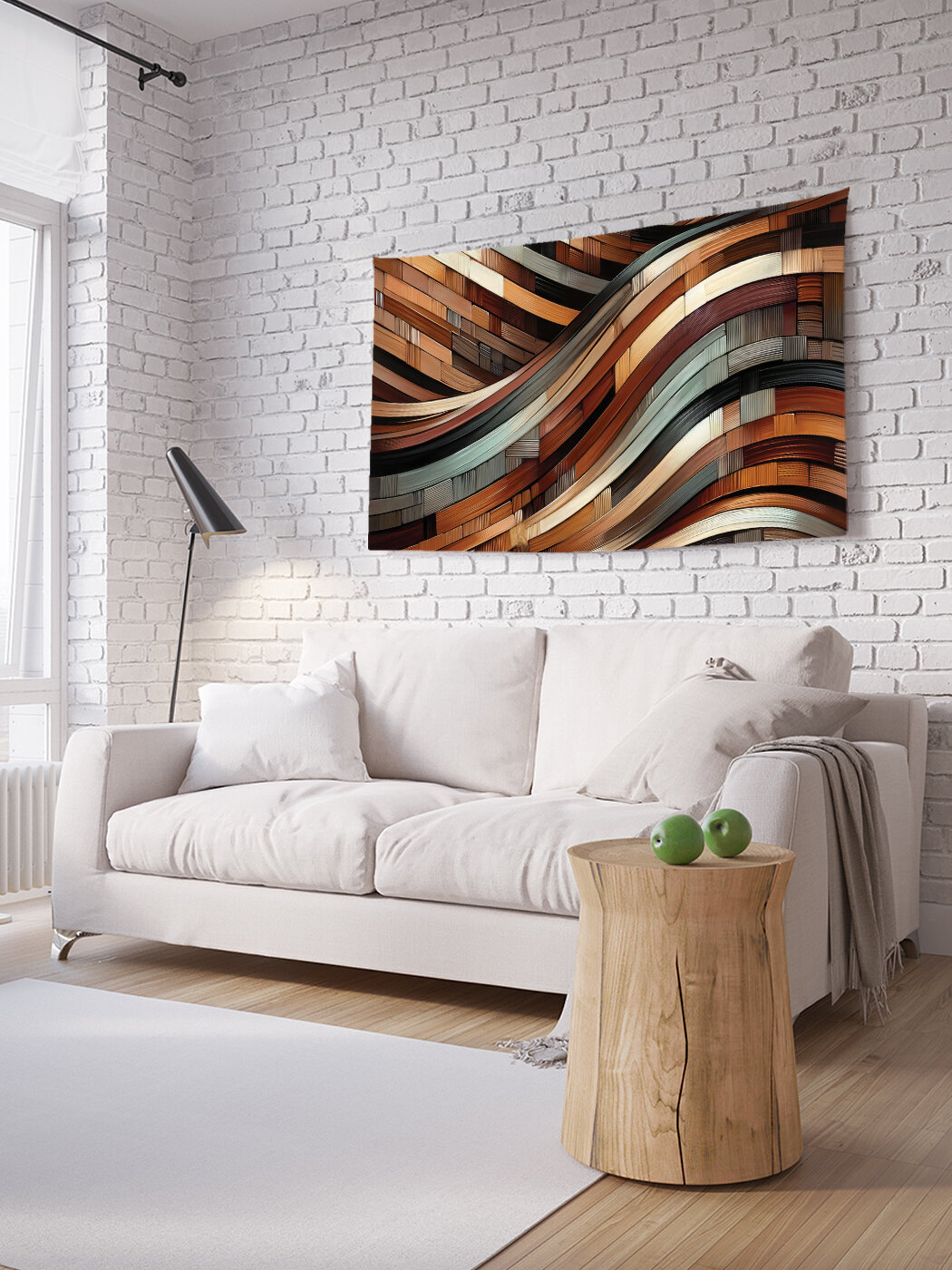 Постер на стену тканевый горизонтальный "Гибкие линии", 100х150 см, JoyArty