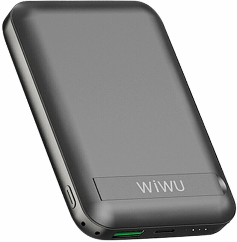 Внешний аккумулятор WiWU Snap Cube Magnetic Wireless Charger Power Bank 10000mAh Black