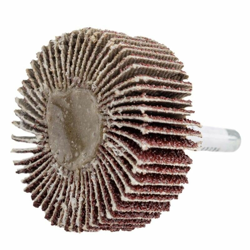 Круг шлифовальный лепестковый (P80, 40х15мм, цанга 6мм, max 10 000 об/мин) ROCKFORCE