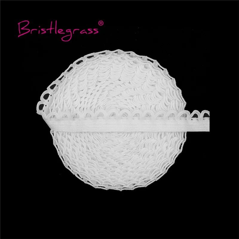 BRISTLEGRASS Кружевная лента с рюшами 2/5/10 ярдов Белый, White, 2 Yards